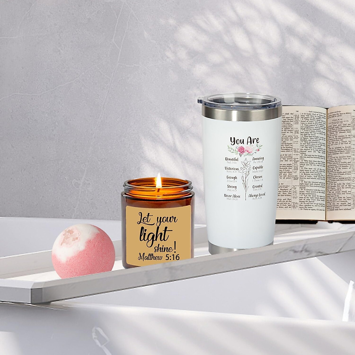 Ithmahco Christian Gifts for Women - Faith-Based Easter & Baptism Gift, Religious Gifts For Women, Spiritual Inspirational Gift Basket Ideas for Adults, Easter Basket for Woman