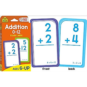 School Zone - Get Ready Flash Cards Addition & Subtraction 2 Pack - Ages 6 to 7, 1st Grade, 2nd Grade, Addition, Subtraction, Early Math, Problem-Solving, and More
