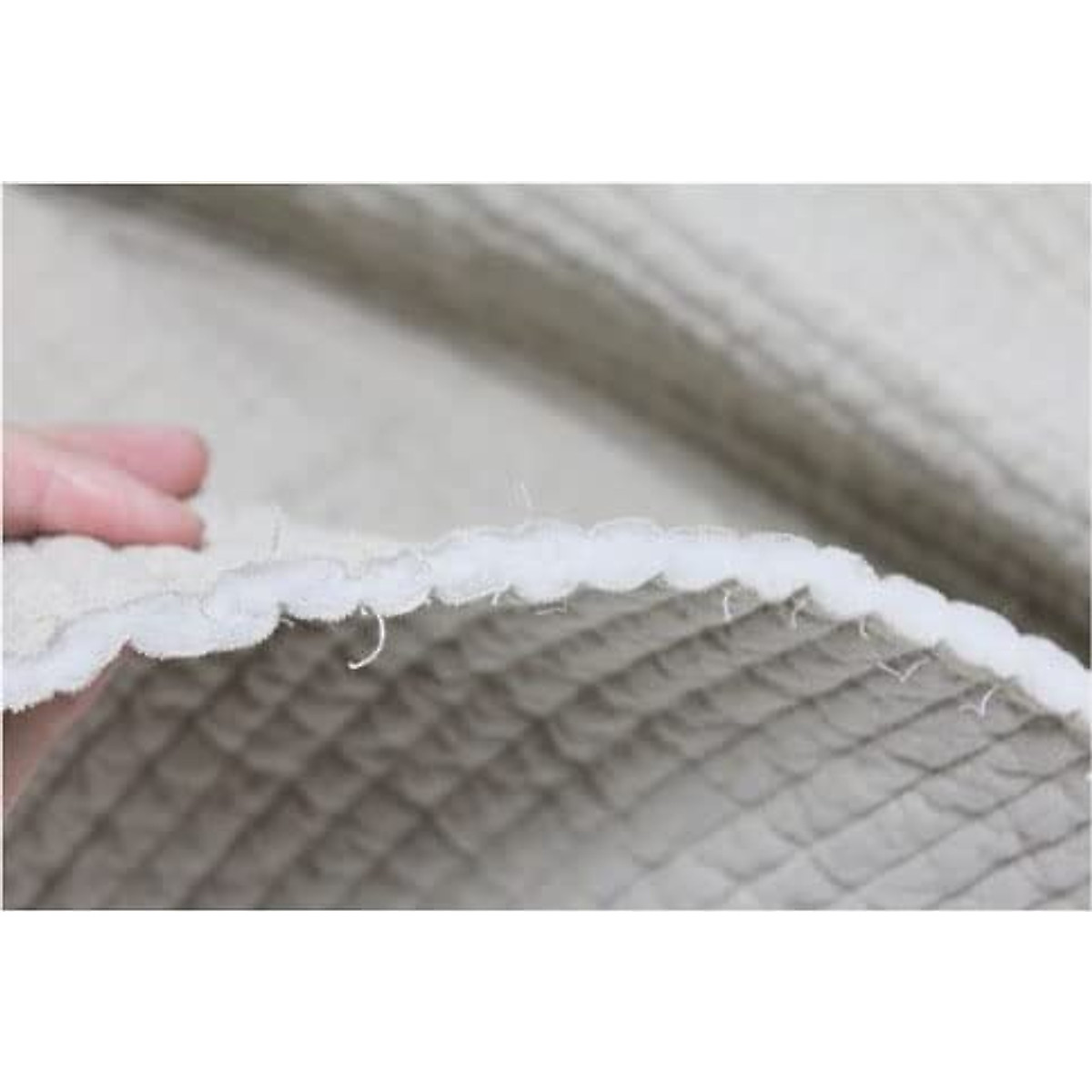 Soft Double Sided Bio Washing Linen Quilted Fabric by The Yard Solid 51" Wide BH (Linen 12mm) Half-Finished Product Made in South Korea