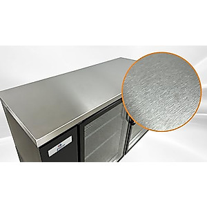 Elite Kitchen Supply Commercial Beer Back Bar Cooler Refrigerator, ETL NSF 2 Glass Door Bottle Display Fridge Cooler Merchandiser, LED Lighting, 60" W 15.8 cu.ft. Black CBB60H