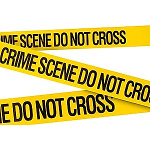 Crime Scene Do Not Cross Barricade Tape 3 X 100 • Bright Yellow with a Bold Black Print • 3 in. Wide for Maximum Readability • Tear Resistant