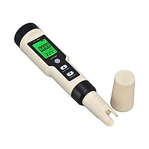 01 02 015 Hydrogen Meter, Wide Application Backlit LCD Design Hydrogen Test Pen Detachable Probe Design for Gardening for Laboratories