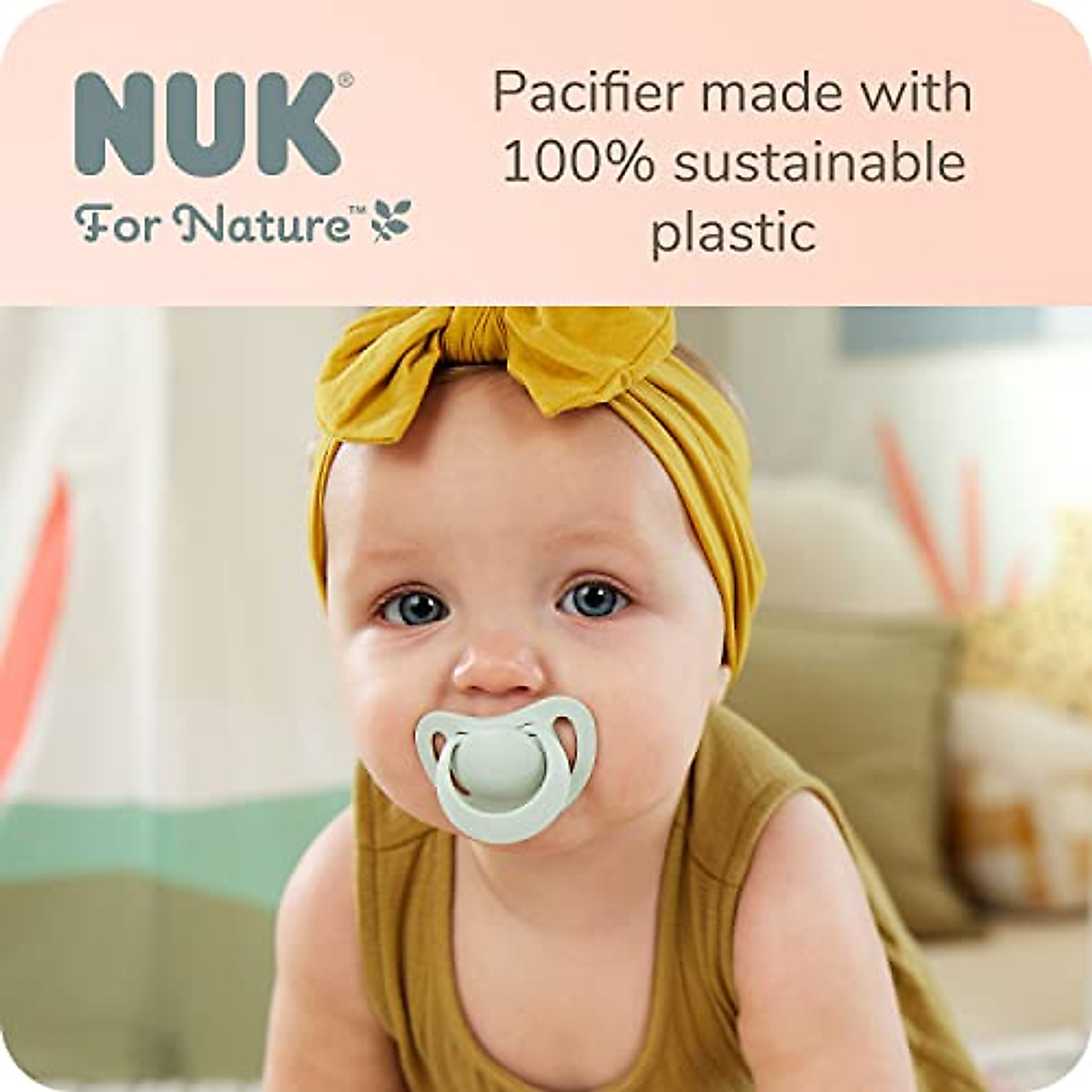NUK for Nature™ Orthodontic Pacifier, 6-18m, 4-Pack, Neutral
