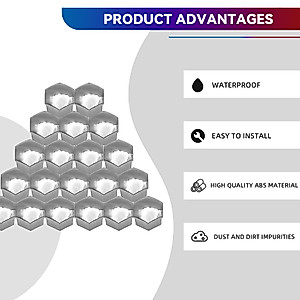 QUICTO 20 Pcs Car Wheel Nut Cap, Automotive Tire Bolt Cap, Universal 17mm, Rustproof Dust Cap, Hexagonal Plastic Tire Bolts with Removal Tool