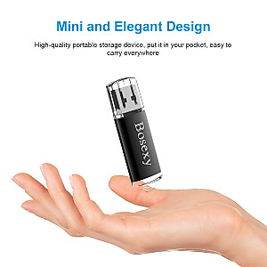 8GB Flash Drive 10 Pack Bosexy Thumb Drive USB Bulk Memory Stick Jump Drive with Led Indicator Black