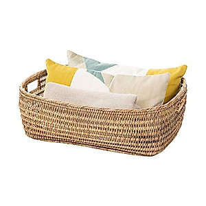 Kouboo Cambria Open Weave Basket, Honey-Brown