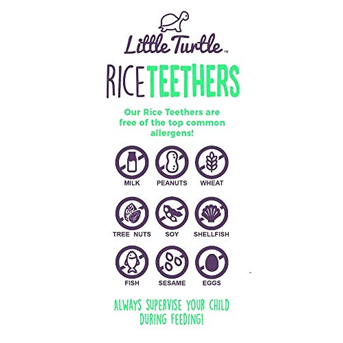 Little Turtle Rice Teethers Combo Pack, Apple & Banana Flavor, 12 wrapped 2 Pack, 4 Count