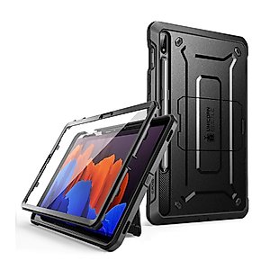 SUPCASE Unicorn Beetle Pro Series Case Designed for Samsung Galaxy Tab S8 (2022) / Galaxy Tab S7 (2020), with Built-in Screen Protector & S Pen Holder Full-Body Rugged Heavy Duty Case (Black)