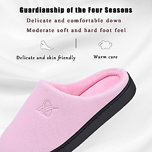 Memory Foam Slippers for Women's and Men's Casual House Shoes (PinkOrange,Women9-10/Men7-8)