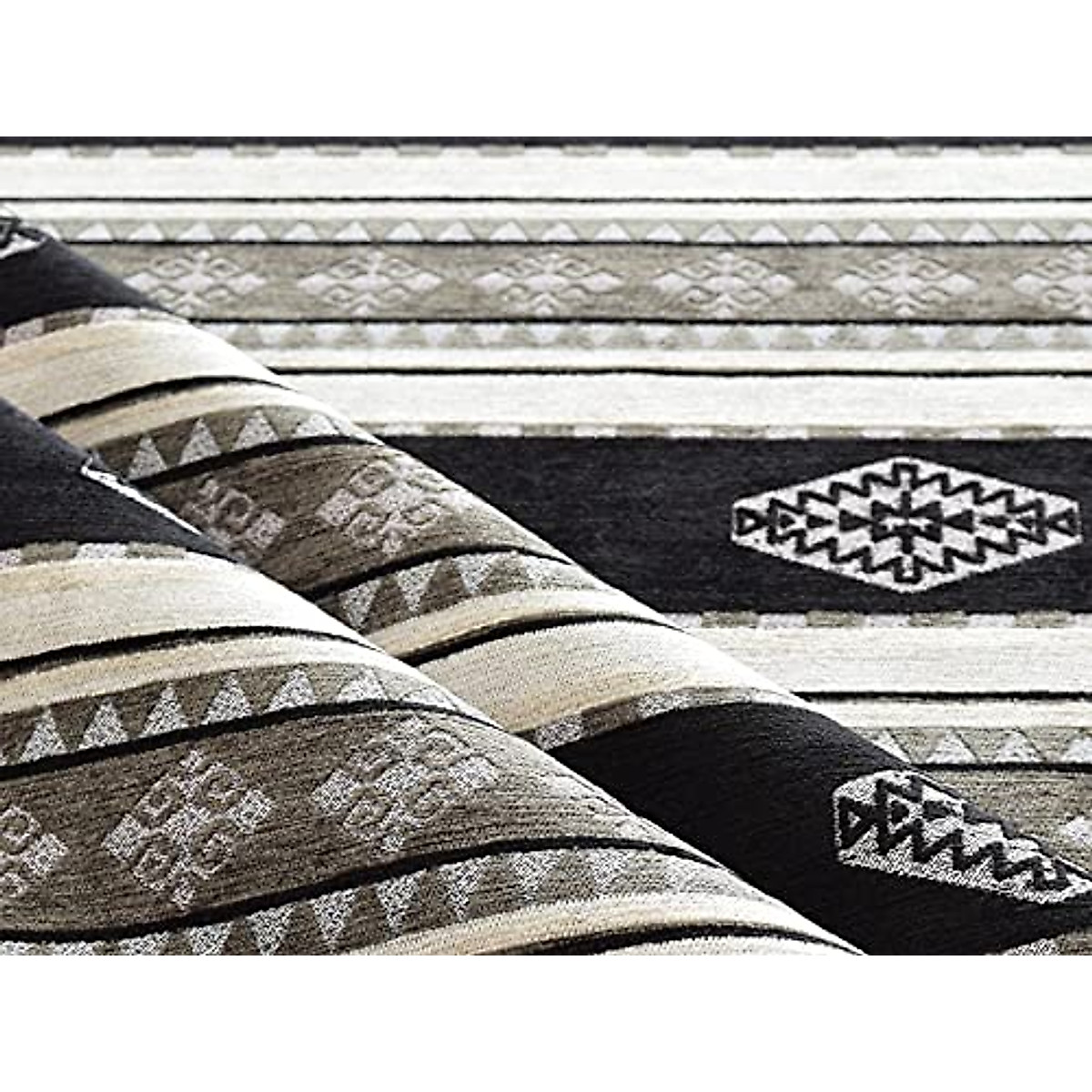 ILME Kilim Pattern Upholstery Fabric Kilim Bohemian Boho Tapestry Tribal Southwestern Turkish Persian Moroccan Mexican Ethnic Fabric by The Yard Meter (4 Yard)