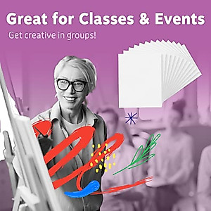 Artlicious Canvases for Painting - Pack of 12, 8 x 10 Inch Blank White Canvas Boards - 100% Cotton Art Panels for Oil, Acrylic & Watercolor Paint