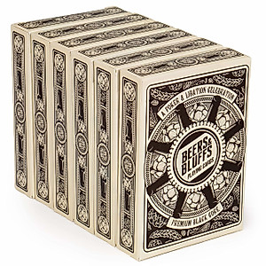 6 Decks Beers & Bluffs Craft Beer Themed Playing Cards | Cream Playing Cards with Custom Hop and Beer Bottle Card Art | Plastic-Coated 310gsm Black Core, Standard Index, Poker Size