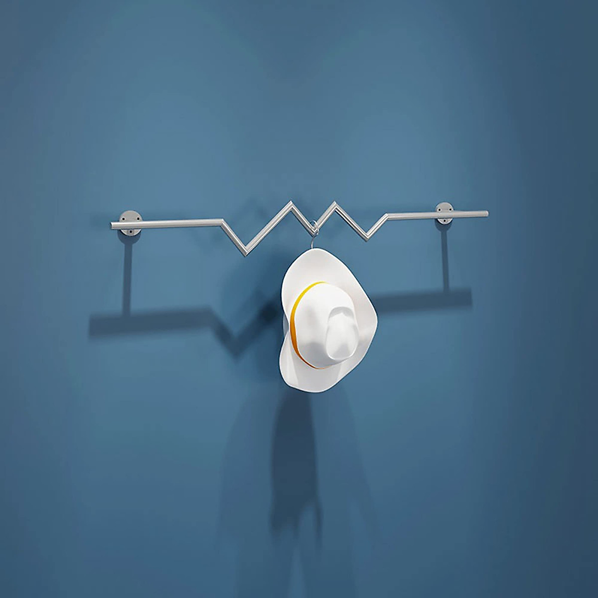 Clothing Store Clothes Rails,Wall Mounted Hanging Bar Rack,Industrial Pipe Style Garment Rail, Used for Retail Display Closet Storage Laundry Organizer/Silver / 120Cm