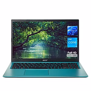 acer Aspire 3 Laptop, 15.6” FHD Screen, Intel Core i3-1115G4, 20GB DDR4 RAM, Windows 11 Home, 2TB PCIe M.2 SSD, Wi-Fi, HDMI, RJ-45, Webcam, Teal