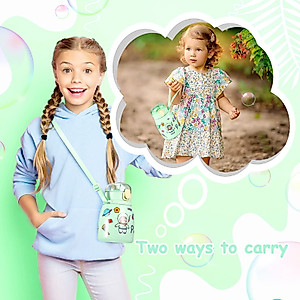 JERESER 17oz Kids Water Bottle, Insulated Water Bottle with Cute Stickers, Fun DIY Art & Craft Kit, Stainless Steel Water Bottle with Straw, Hand Strap & Shoulder Strap, Reusable Metal Water Bottle