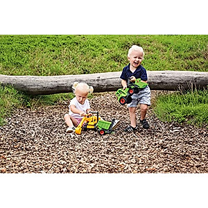 Lena Eco Active Backhoe - Durable UV-Protected Plastic & Noise-Canceling Tires, Enhances Fine Motor Skills, European Quality