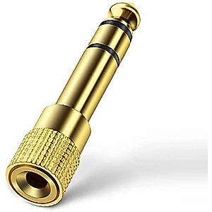 JacobsParts 3.5mm 1/8" Female to 6.35mm 1/4" Male TRS Stereo Audio Headphone Adapter Converter (5-Pack)