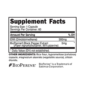 PrimaForce DIM Supplement (Diindolylmethane) 300mg, 60 Capsules