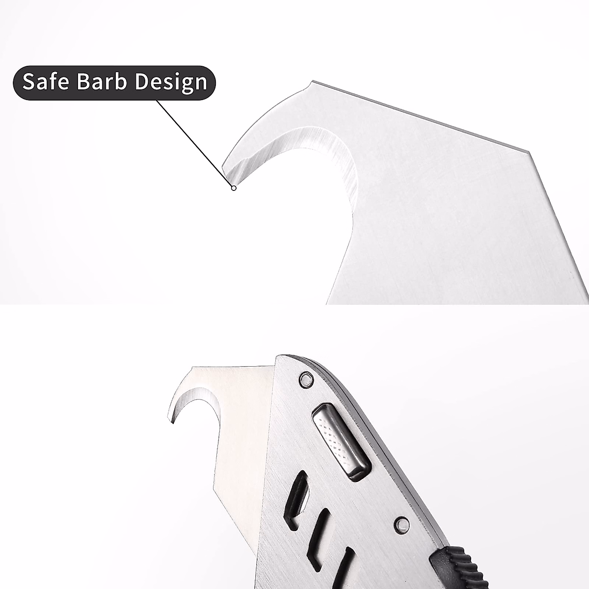 Harita Utility Hook Blades 30 Pack, Box Cutter Blades, High Carbon Steel Standard Size Utility Knife Refill Blades, Heavy Duty SK5 Hooked Razor Replacement Blades