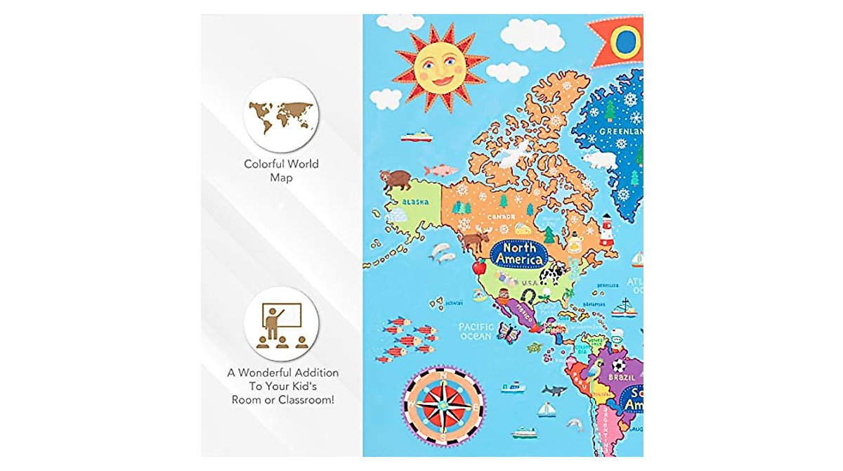 Explore with Waypoint Geographic Kids' World Map