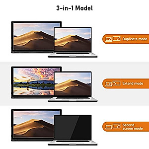 15.6" Portable Monitor for Laptop, FHD 1080P HDMI USB-C Ultra Slim Travel Monitor, IPS Blue Light Eye Care Computer Extender/Second/Dual Screen for PC Phone Mac Xbox PS4 Switch