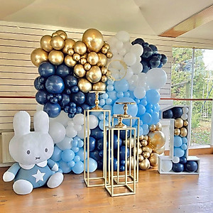 NISOCY Navy Blue Latex Balloon Arch Kit, 102PCS 18In 12In 10In 5In Navy Blue Balloons Arch Garland for Baby Shower Graduation Birthday 4th of July Independence Memorial Day Patriotic Party Decorations