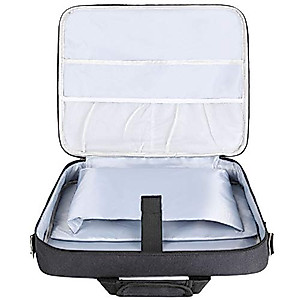 LLYWCM Embroidery Project Bag - Multifunctional Embroidery Kits Storage Bag for Embroidery Floss and Crochet Hooks Sewing Accessories (Bag Only) (Black)