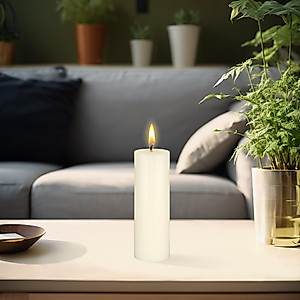 Mega Candles 1 pc Unscented Ivory Round Pillar Candle, Hand Poured Premium Wax Candles 2 Inch x 6 Inch, Home Décor, Wedding Receptions, Baby Showers, Birthdays, Celebrations, Party Favors & More