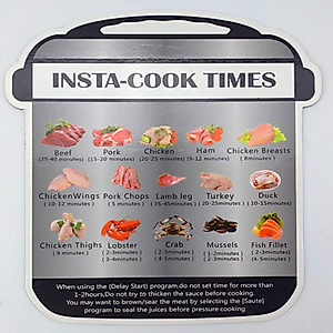 Electric Pressure Cooker Magnetic Memo Sticker Cooking Schedule Common Menu Diverse Common Menu Cooking Times for Electric Pressure Cookers Instant Pot