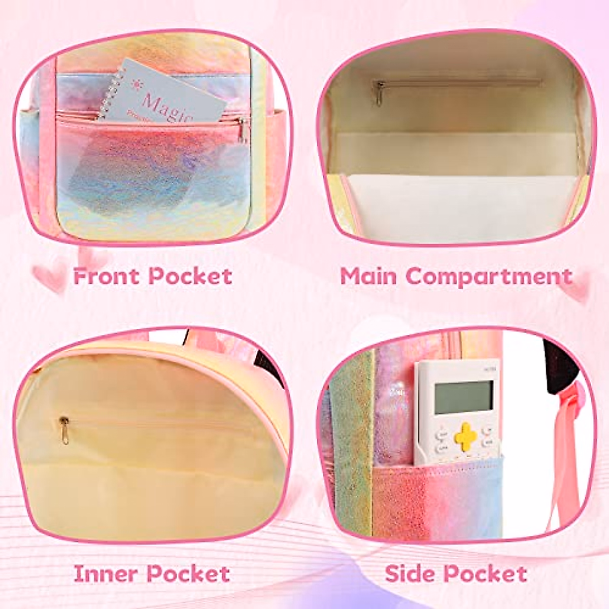 Ouryec Toddler Backpack for Girls Kids,Preschool Bookbag School Backpack for Kindergarten Elementary,Ideal Girls Classic School Backpack