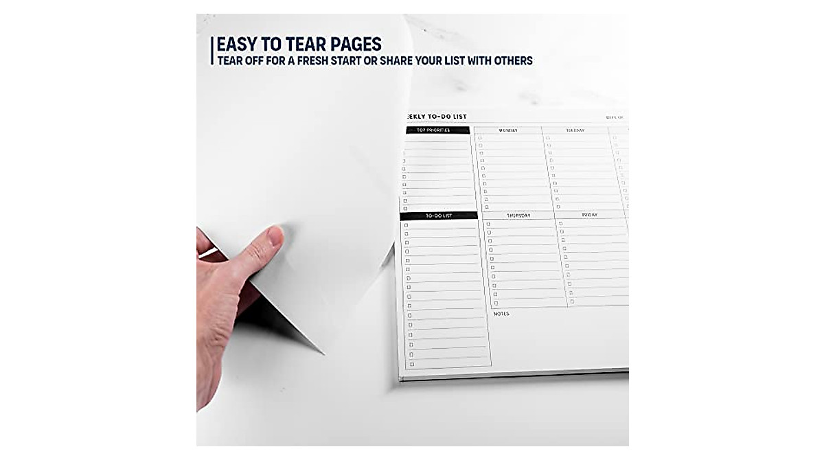 Weekly Planner Pad: To Do List Desk Notepad with Multiple Sections - 8 ...