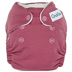 GroVia Newborn All in One Snap Reusable Cloth Diaper (AIO) (Petal)