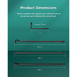 SCITOO Compatible for 2005-2021 for TOYOTA Tacoma Spare Tire Tool with 1 Lug Wrench Tool 1 Hook Segment 2 Extension Segments 091150C030 091500R010