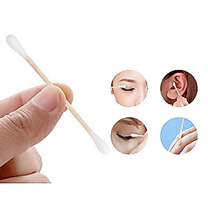 Wooden Stick Cotton Swabs Qtips XMHF Double Tipped With Cotton Heads- Multipurpose, Safe, Highly Absorbent & Hygienic