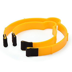 4 PCS Speed Hoop Clip Vinyl Storage Solution Tool Keeping Loose Rolls Tidy, Roll-Media Vinyl Wraps Holder Plastic Ring Clamp with Quick Release Handle and Scratch Protection Felt Patch 80mm & 110mm