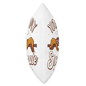 Sloth Valentines Day Gifts You Are My Slowmate Sloth Valentines Day Throw Pillow, 16x16, Multicolor