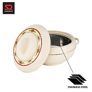 Asian Ambiente Large Food Warmer Hot Pot Set Of Insulated Casseroles 6 8 And 10 Litre