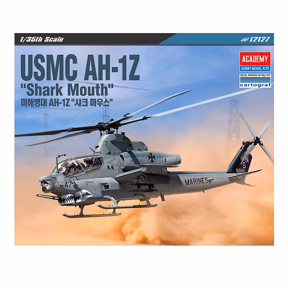 ACA12127 1:35 Academy USMC AH-1Z Cobra 'Shark Mouth' [Model Building KIT]
