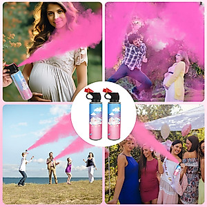 Gender Reveal Smoke Bombs, Gender Reveal Fire Extinguisher, Biodegradable Gender Reveal Party Supplies, Boy or Girl Baby Shower Gender reveal Ideas(2 Pink)