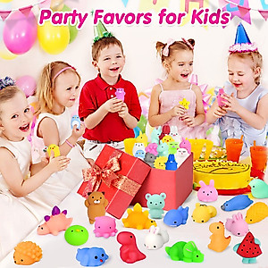 OCATO Squishies 40pcs Mochi Squishy Toys Party Favors for Kids Mini Squishy Kawaii Fidget Toys Stress Relief Treasure Box Toys for Classroom Prizes Kids Easter Egg Fillers Goodie Bag Stuffers, Random