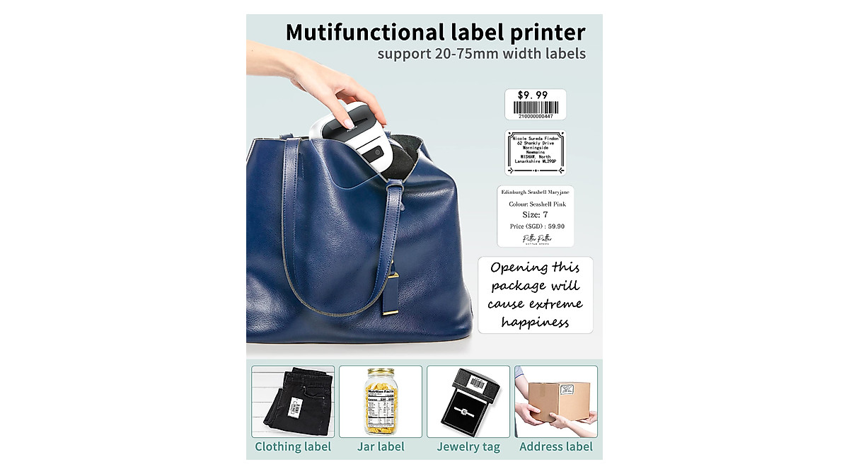 Itari Label Maker Thermal Label Printer, M220 Bluetooth Wireless ...