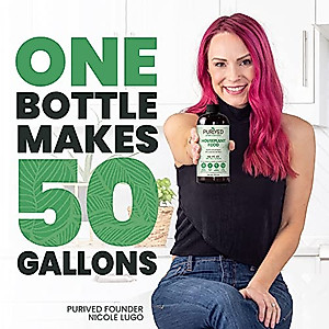 Purived Liquid Fertilizer for Indoor Plants | 20oz Concentrate | Makes 50 Gallons | All-Purpose Liquid Plant Food for Potted Houseplants | All-Natural | Groundwater Safe | Easy to Use | Made in USA