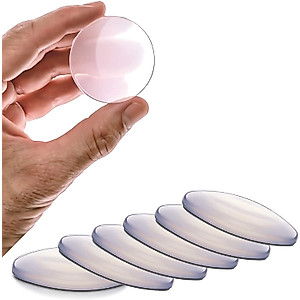 4 Pieces Wall Door Handle Stopper 2" Clear Rubber Door Knob Round Wall Shield Cushion Quiet Wall Protector for Door Handle Guard Door Bumper Wall Protector Silencer Self Adhesive