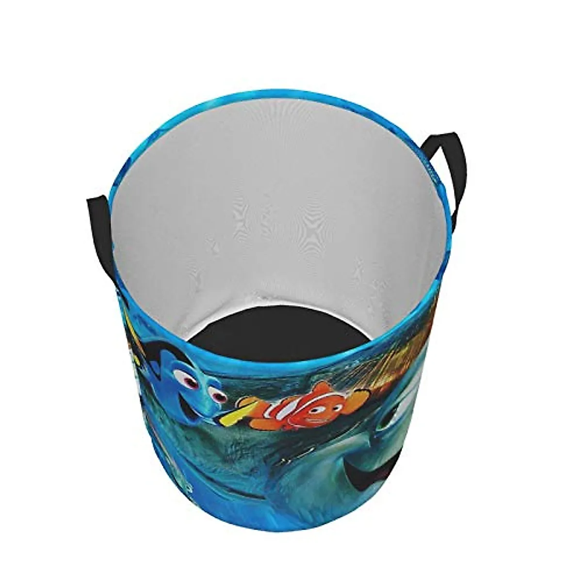 XZZZN Finding Nemo Laundry Hamper Circular Tunic Dirty Pocket Waterproof Large Oxford Fabric Foldable Round Laundry Storage Basket Dirty Clothes Bag Medium