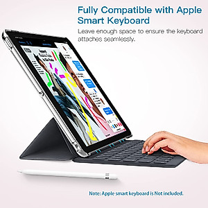 TiMOVO Case for New iPad 9th Generation 2021/8th Gen 2020/7th Gen 2019 (Compatible with Official Smart Cover) - Slim Translucent Frosted Back Shell Hard Case Fit iPad 10.2-inch - Clean Clear