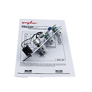 Guyker 2-Band Preamp/Tone Control with Adjustable Gain for JB Bass (with Jazz Bass Control Plate, Dome Control Knobs and Stacked Knob)