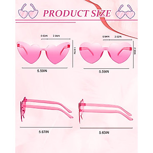 Salfboy 200 Pairs Heart Shaped Sunglasses Heart Sunglasses Bulk Candy Color Plastic Sunglasses Valentines Party Favors