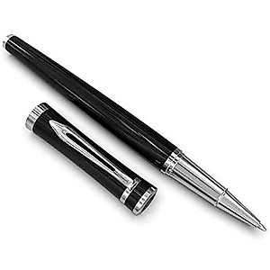 Wordsworth & Black Gel Rollerball Pen [Black Chrome], Journaling, Note-Taking, Business, Professional, Executive Writing Pens; Perfect Roller Ball Pen Gift for Men and Women