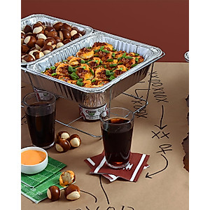 Sterno Disposable Chafing Dish Buffet, Set of 3 Full-Size Chafing Dishes for Buffet, 6 Sterno Fuel Cans (2.25hr), 6 Food Pans, 3 Water Trays, and Serving Utensils for Parties & Catering