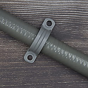 ISPINNER 12pcs 1/2 Inch PVC Pipe Straps, 2 Holes Plastic Conduit Strap for PVC Pipes, Conduit and Cables, UL Listed